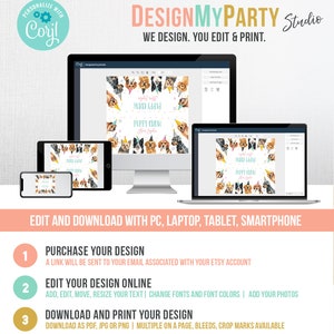 Editable Puppy Chow Bag Toppers Dog Puppy Birthday Treat Bag Toppers ...