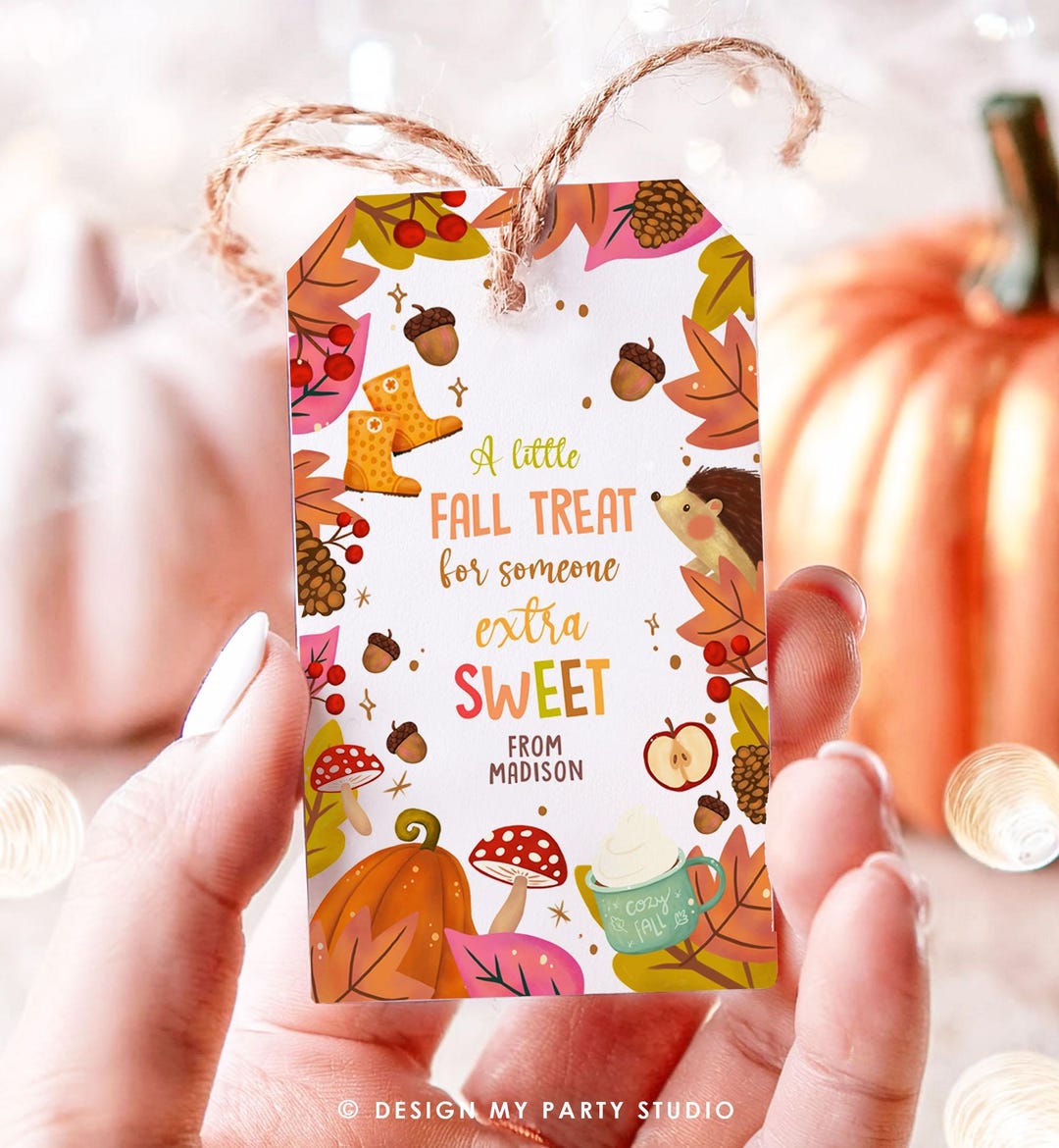 Editable Fall Favor Tags Grateful Autumn Gift Tag Teacher Appreciation ...