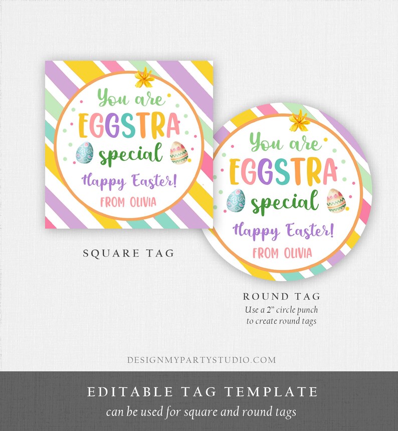Editable Easter Tags You Are Eggstra Special Kids Classroom - Etsy
