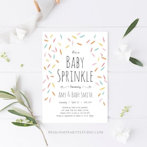 Editable Baby Sprinkle Shower Invitation Baby Shower Coed Shower Gender ...