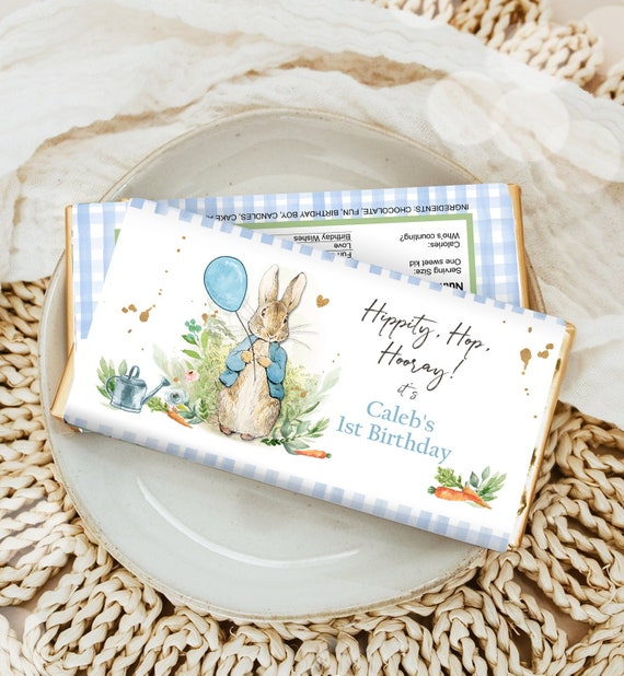 Editable Peter Rabbit Chocolate Bar Labels Candy Bar Wrapper Bunny ...