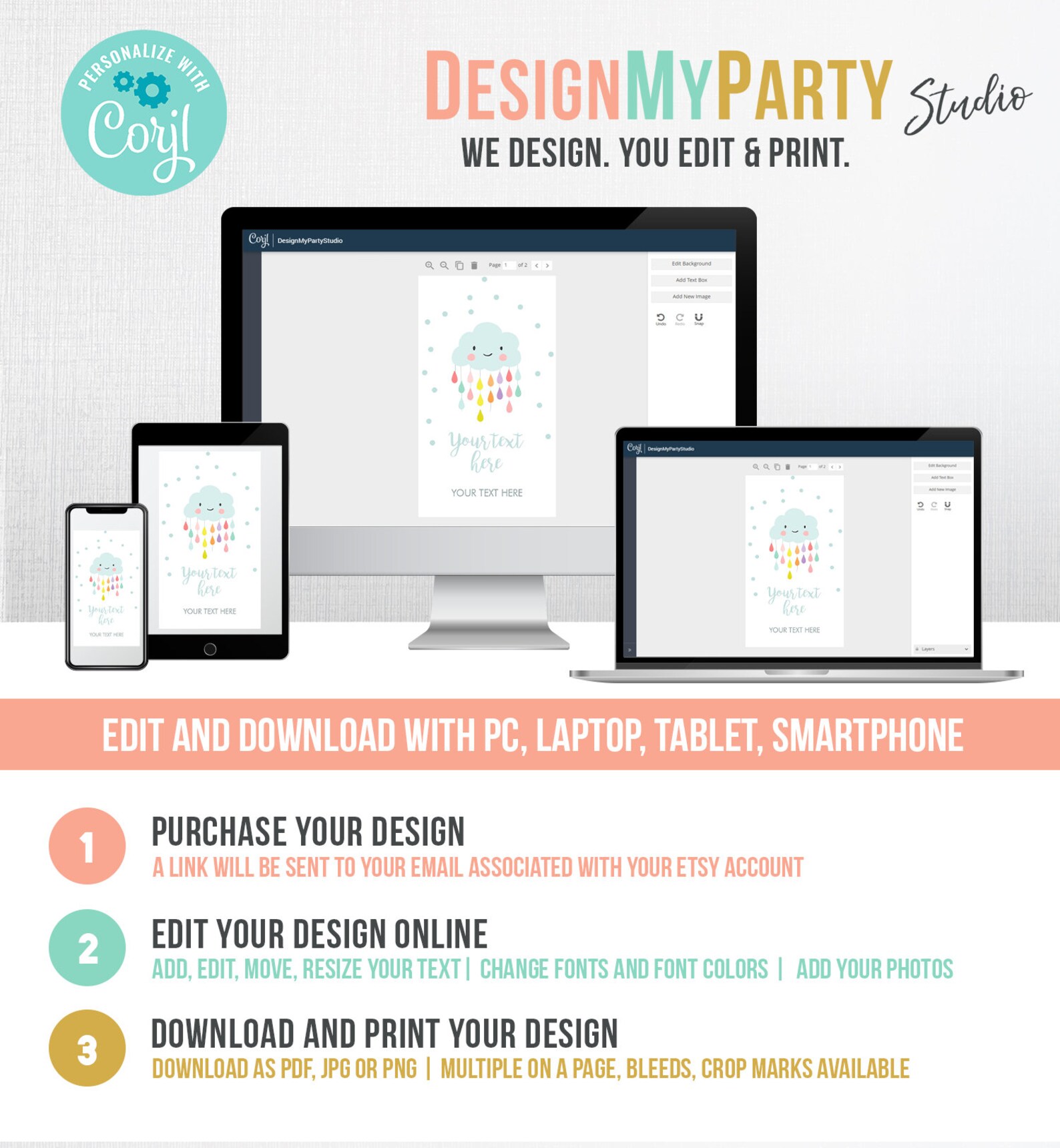 Editable Cloud Baby Shower Favor Tags Cloud Labels Cloud Thank - Etsy