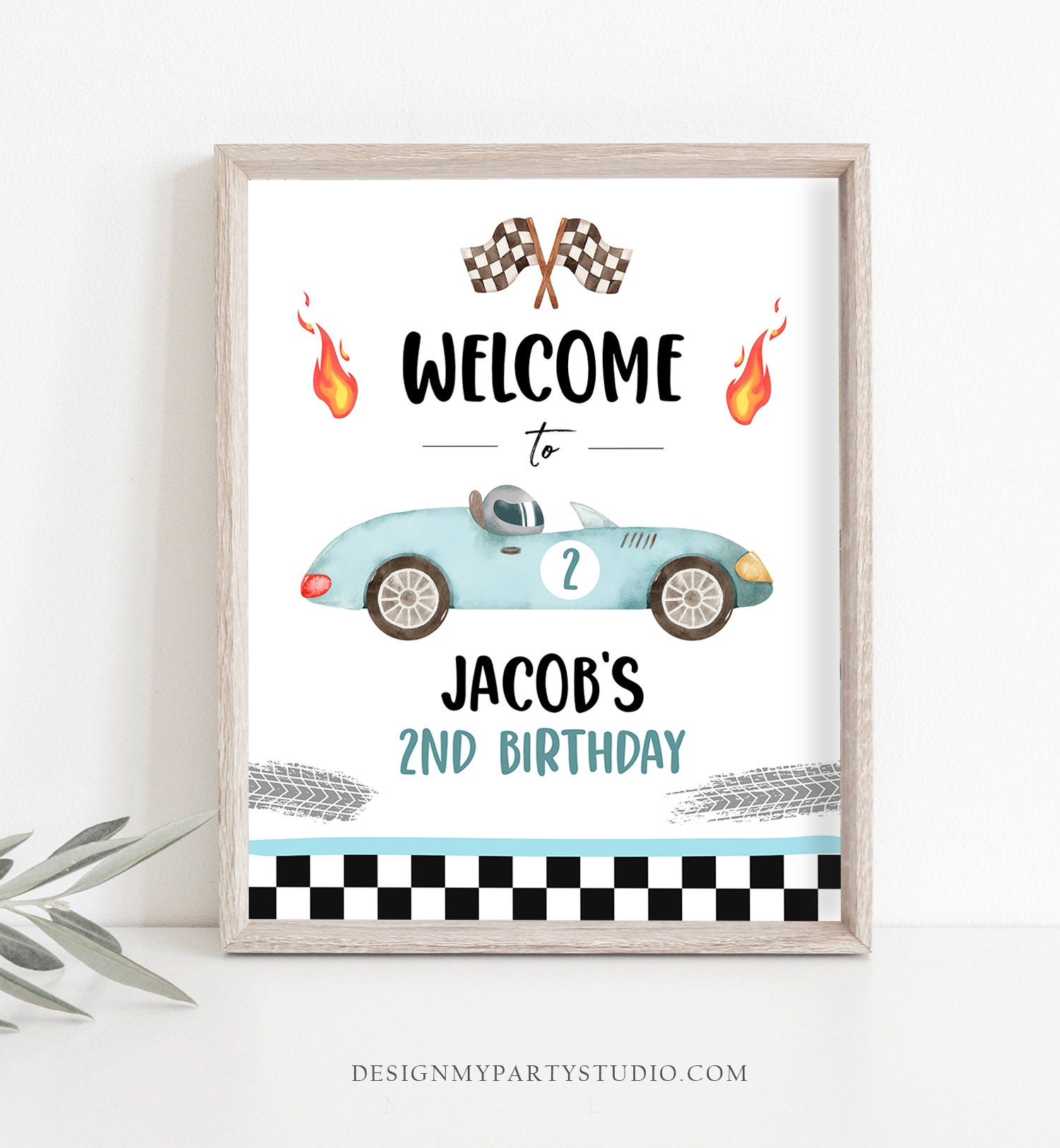 Editable Racing Birthday Welcome Sign Race Car Birthday Sign - Etsy