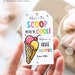 Editable Summer Ice Cream Teacher Appreciation Tag Kids End of School ...