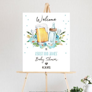 Editable A Baby is Brewing Welcome Sign Brewing Baby Shower - Etsy