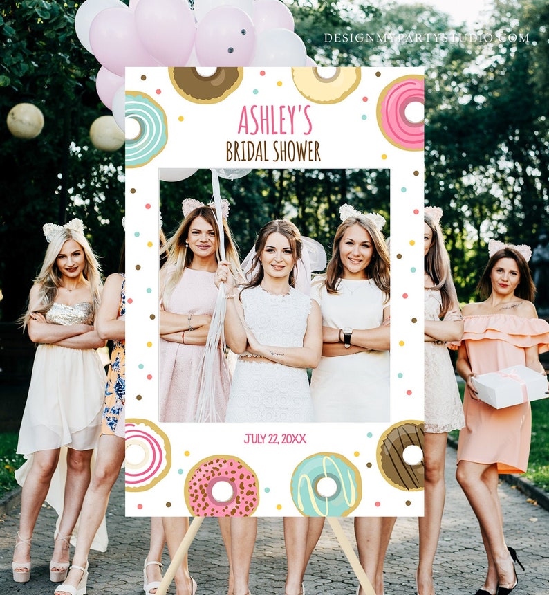 Editable Donut Photo Booth Prop Bridal Shower Sign Photo Booth | Etsy
