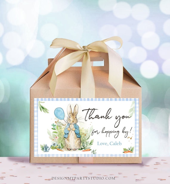 Editable Peter Rabbit Gable Gift Box Label Bunny Favors Peter Rabbit ...