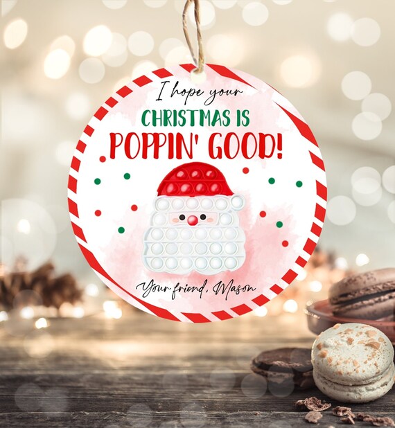Editable Pop It Gift Tags Personalized Pop It Tag Christmas Teacher ...