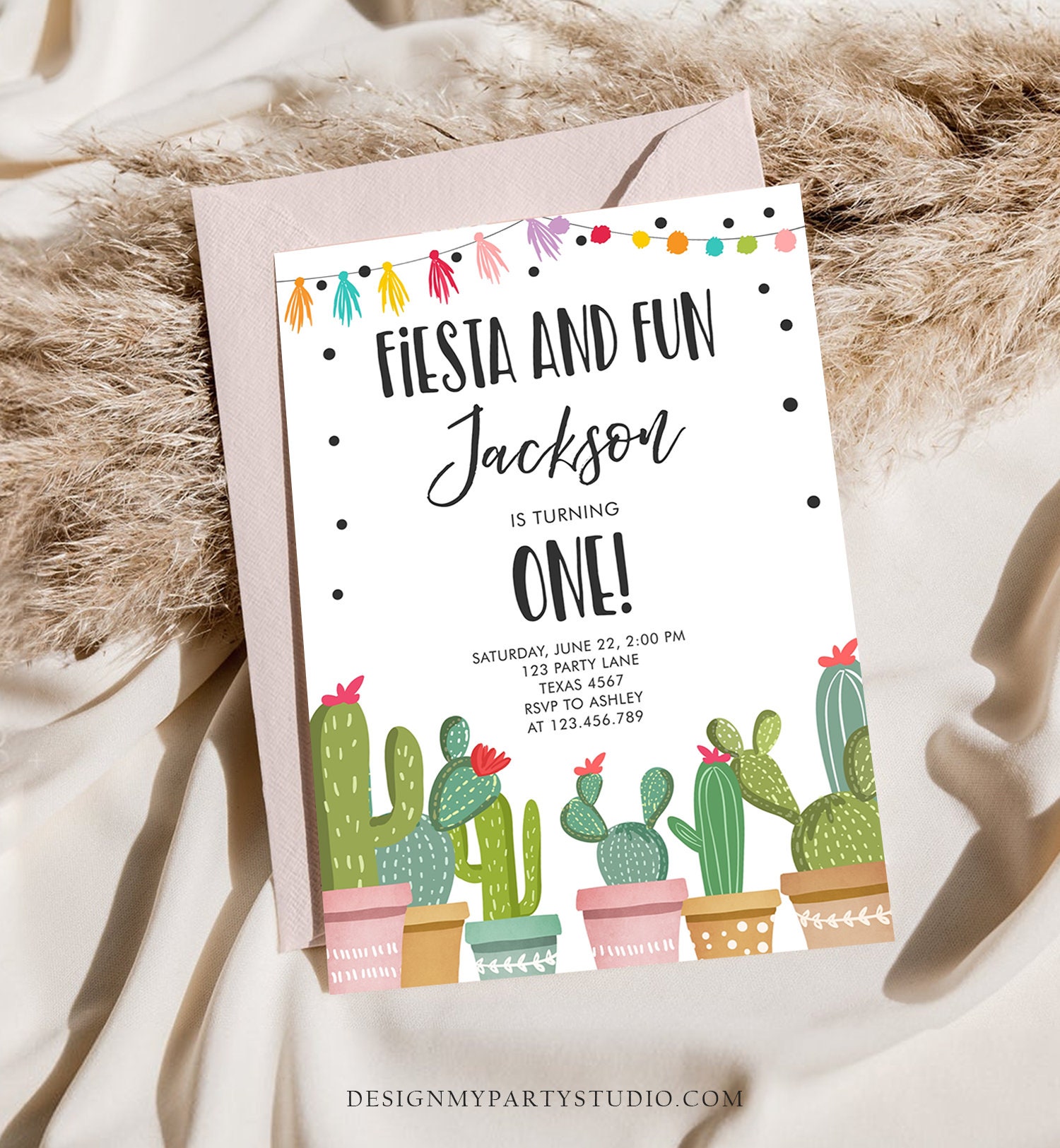 Editable Fiesta and Fun Birthday Invitation Boy First Fiesta - Etsy