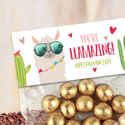 Llama Valentine's Day Card Alpaca Cards for Kids - Etsy