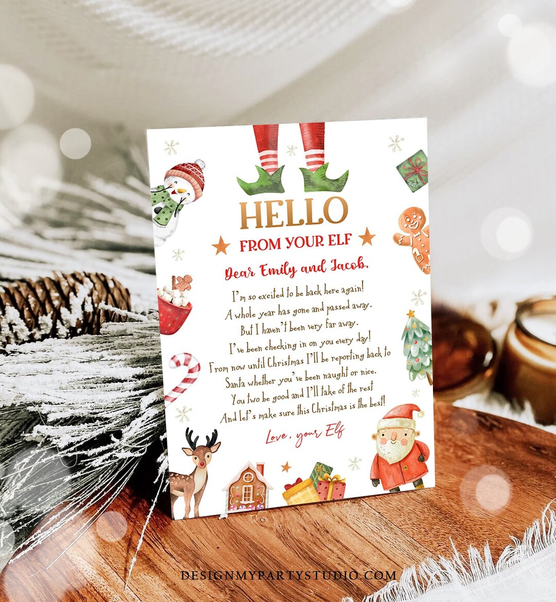 Carta de llegada de elfo editable Carta de retorno Duende - Etsy México Carta de llegada de elfo editable Carta de retorno Duende - Etsy México