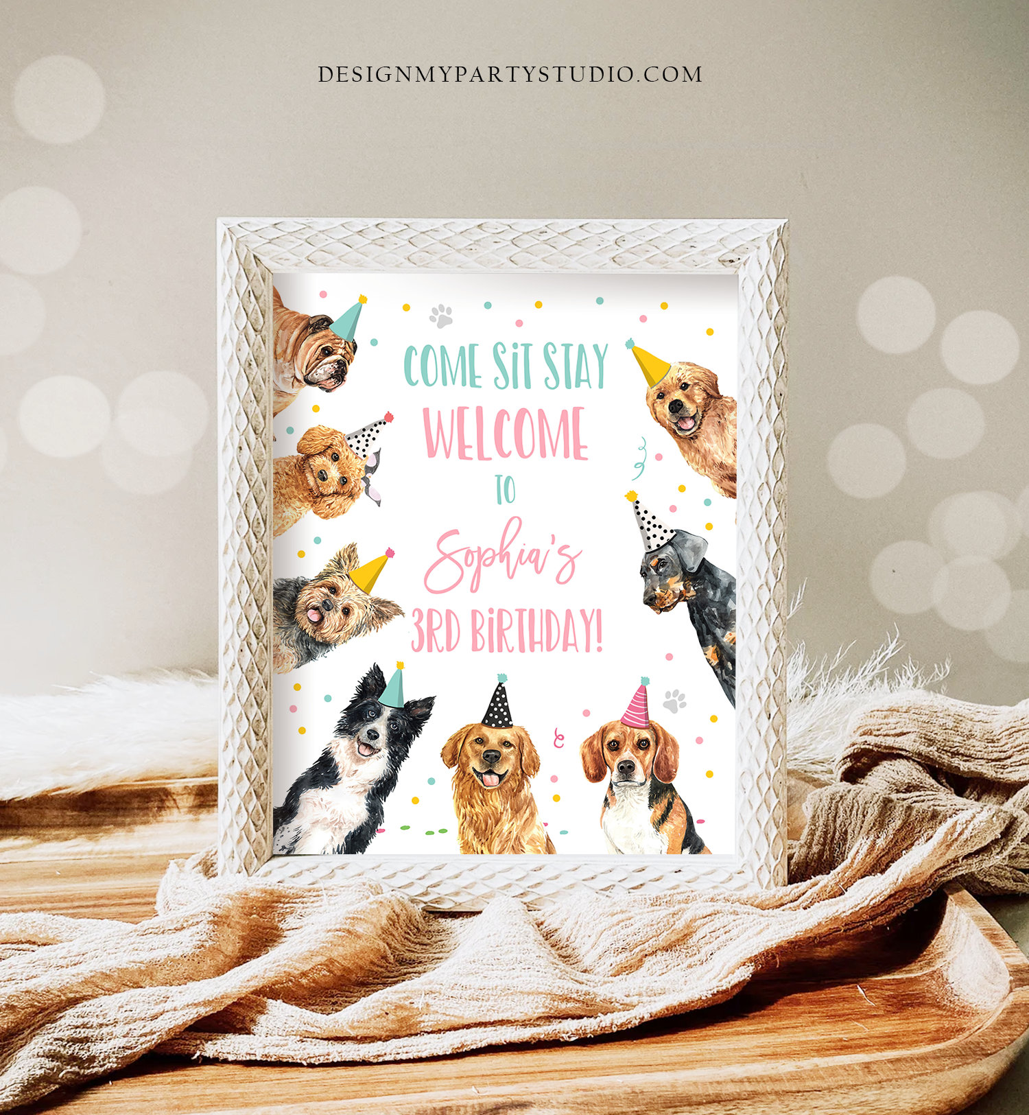 Editable Puppy Dog Birthday Party Welcome Sign Puppy Birthday - Etsy Canada