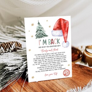 Editable Elf I'm Back Arrival Letter Return Letter Christmas Elf Elf ...
