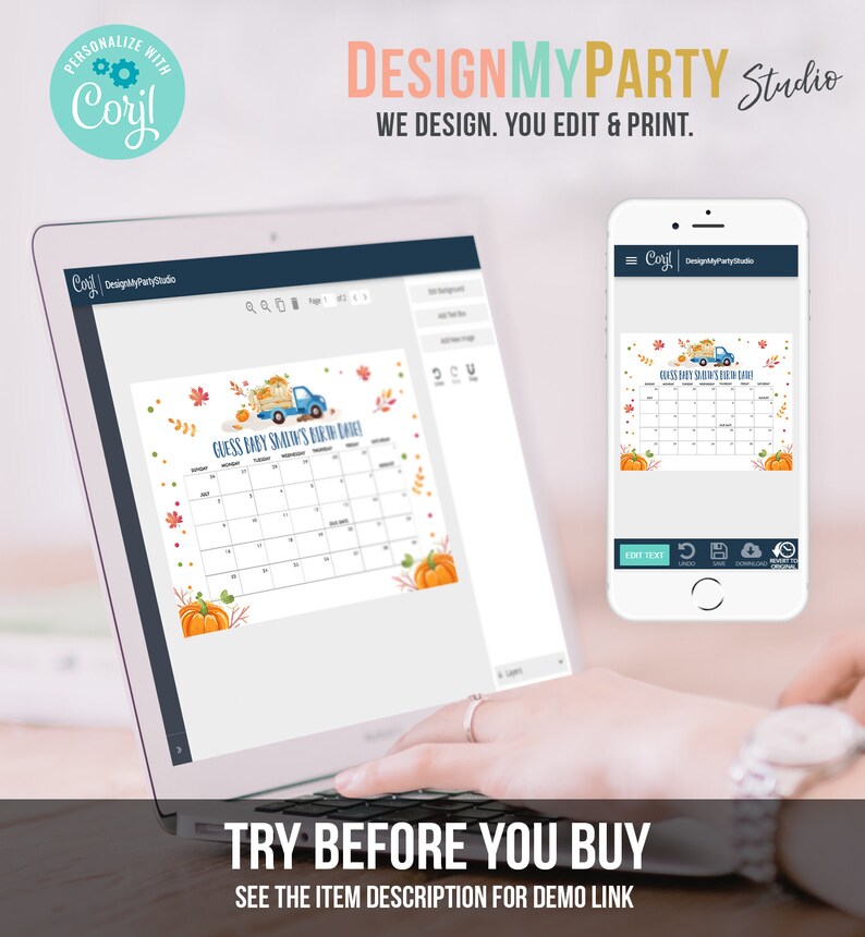 Editable Guess the Birth Date Baby Shower Game Guess Birthday - Etsy