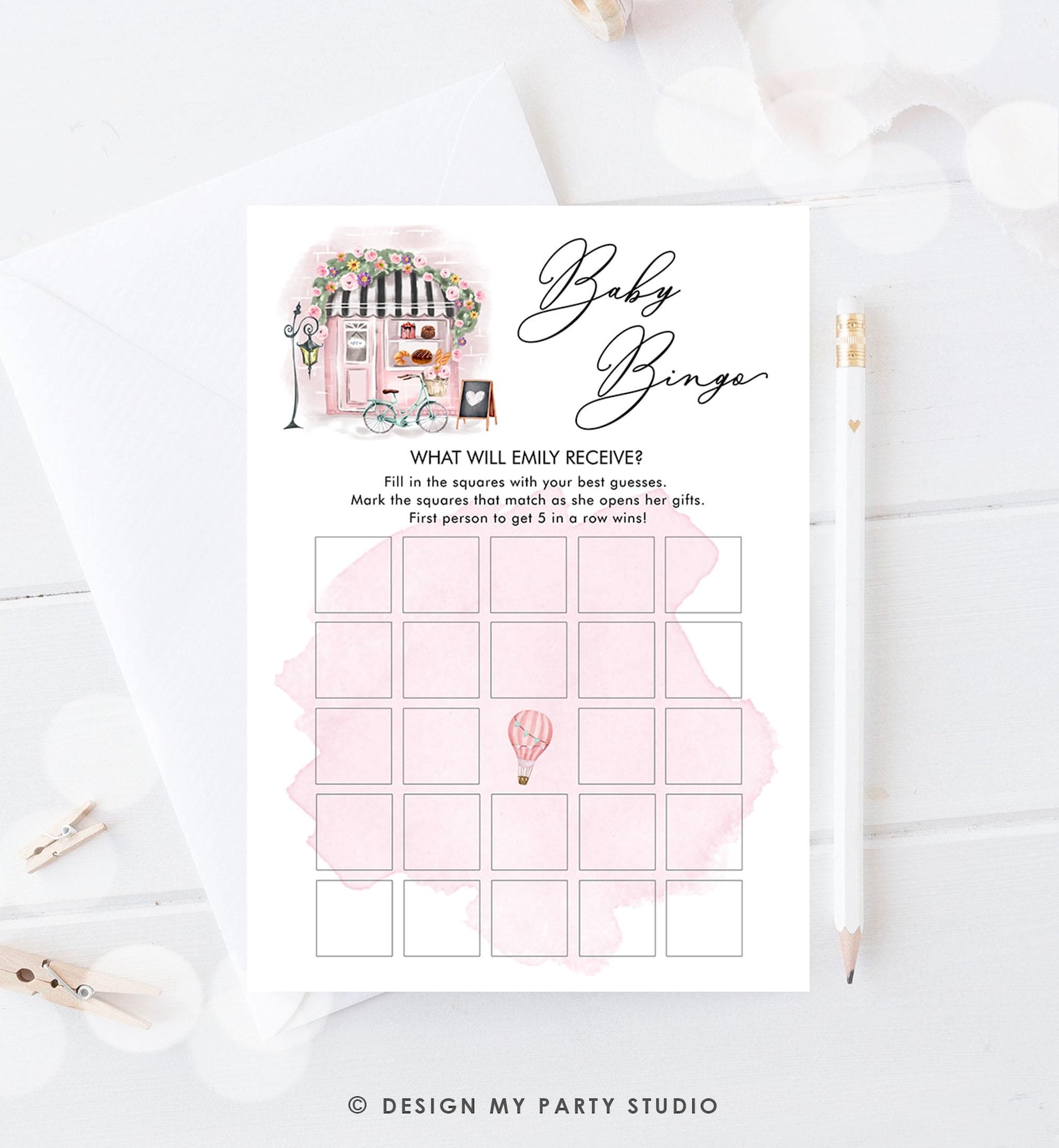 Editable Paris Baby Shower Game Bundle French Baby Shower Games Bonjour ...