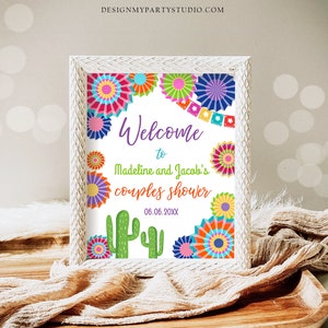 Editable Fiesta Cactus Welcome Sign Couples Shower Welcome - Etsy