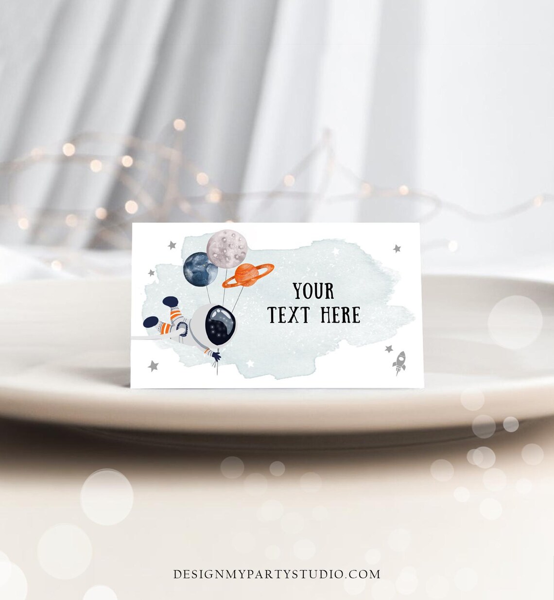 Editable Food Label Outer Space Astronaut Birthday Galaxy Food Labels ...