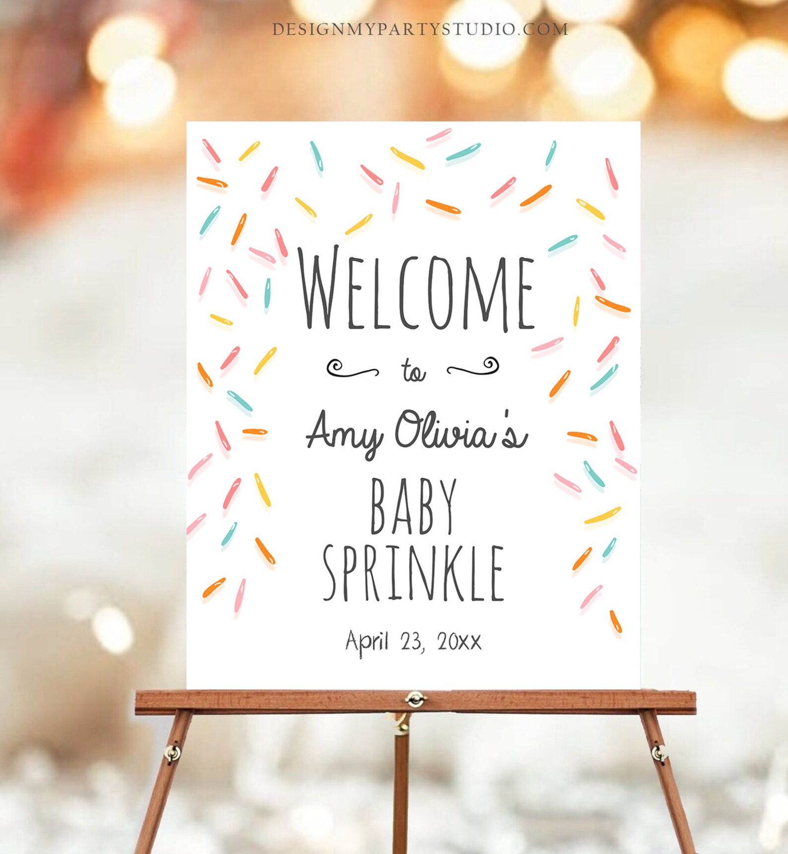 Editable Baby Sprinkle Welcome Sign Sprinkle Shower Gender - Etsy