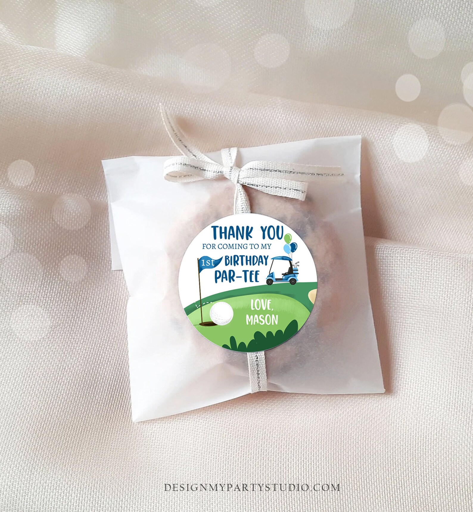 Editable Golf Favor Tags Golf Thank You Par-tee Stickers Golfing ...