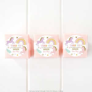 Editable Unicorn Favor Tags Magical Birthday Thank You Tag Gift Girl ...