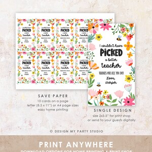 Editable Teacher Appreciation Tag Thank You Couldn't Have Picked a ...