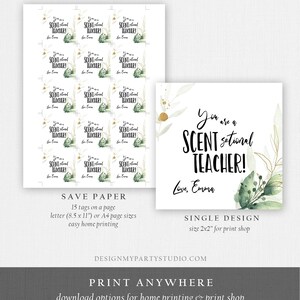 Editable Candle Teacher Appreciation Tags Thank You You Are Scent ...