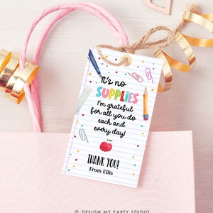 Editable Teacher Appreciation Tags Teacher Tag End of School Year ...