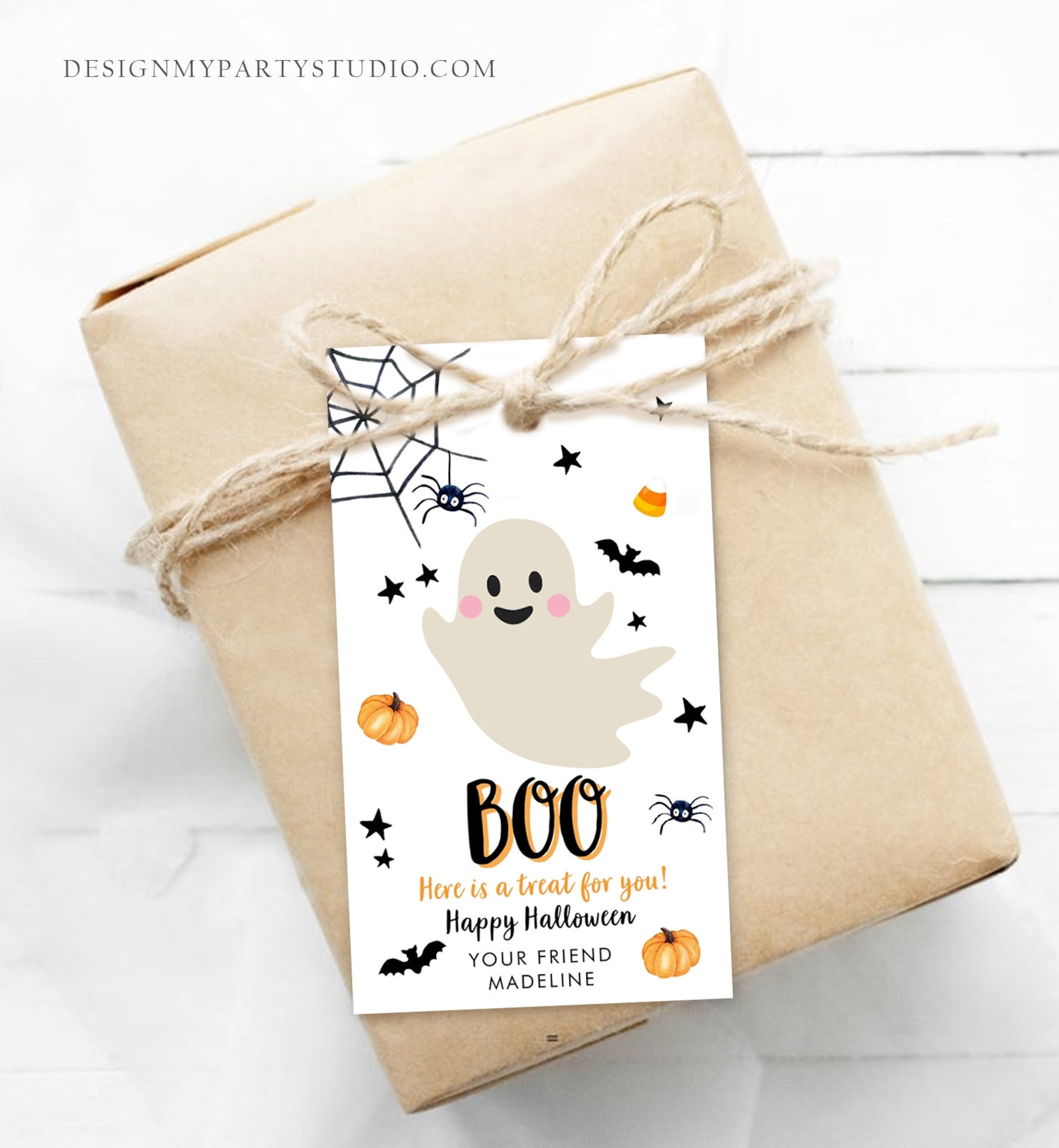 Editable Halloween Favor Tags Boo Gift Tags Costume Party - Etsy