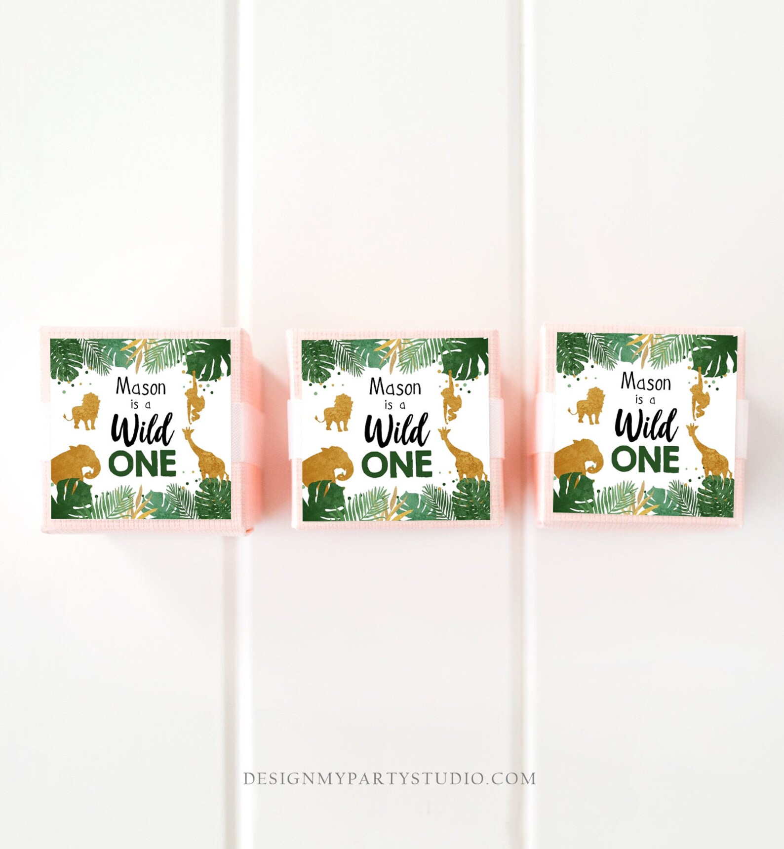 Editable Safari Animals Wild One Tags Thank You Tag Jungle Zoo - Etsy