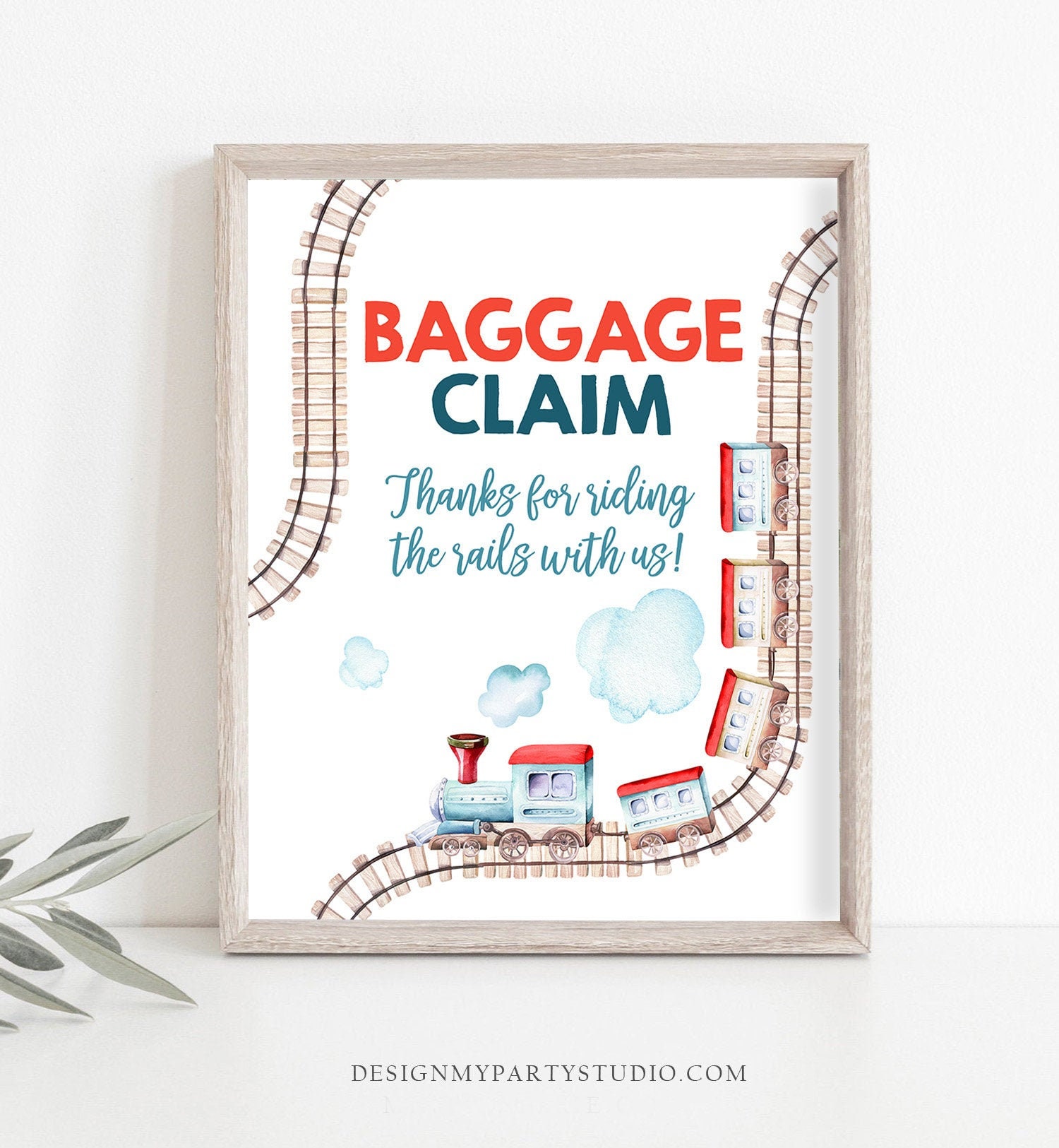 Baggage Claim Sign Train Birthday Party Sign Vintage Train | Etsy
