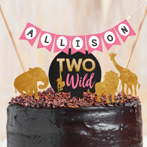 Two Wild Cake Topper - Etsy