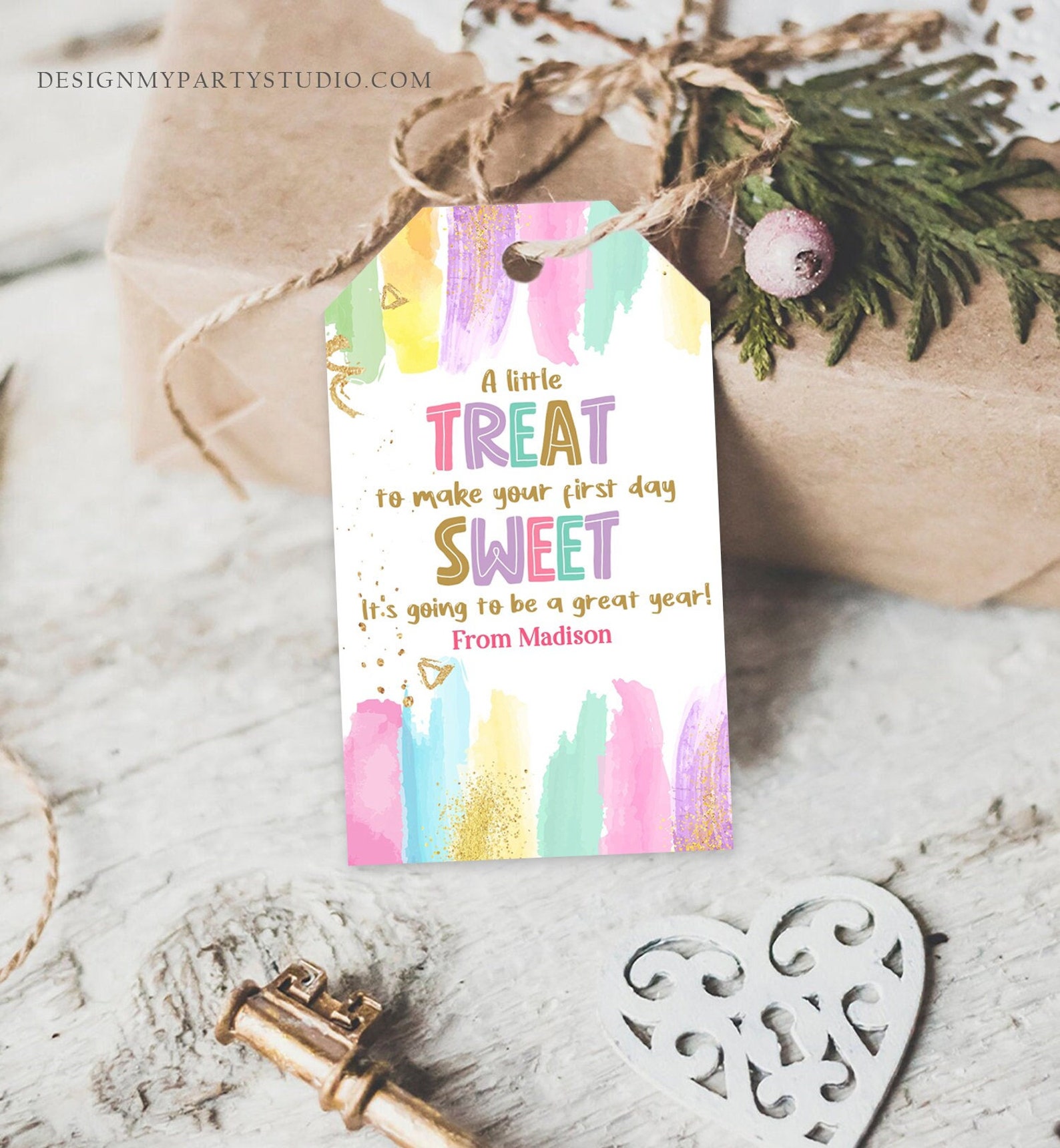 Editable Back to School Gift Tags First Day of School Teacher Tag Treat ...