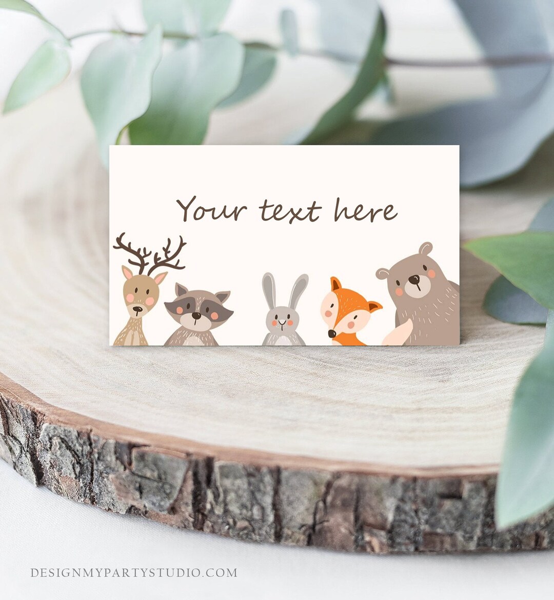 Editable Woodland Food Labels Woodland Buffet Card Woodland - Etsy