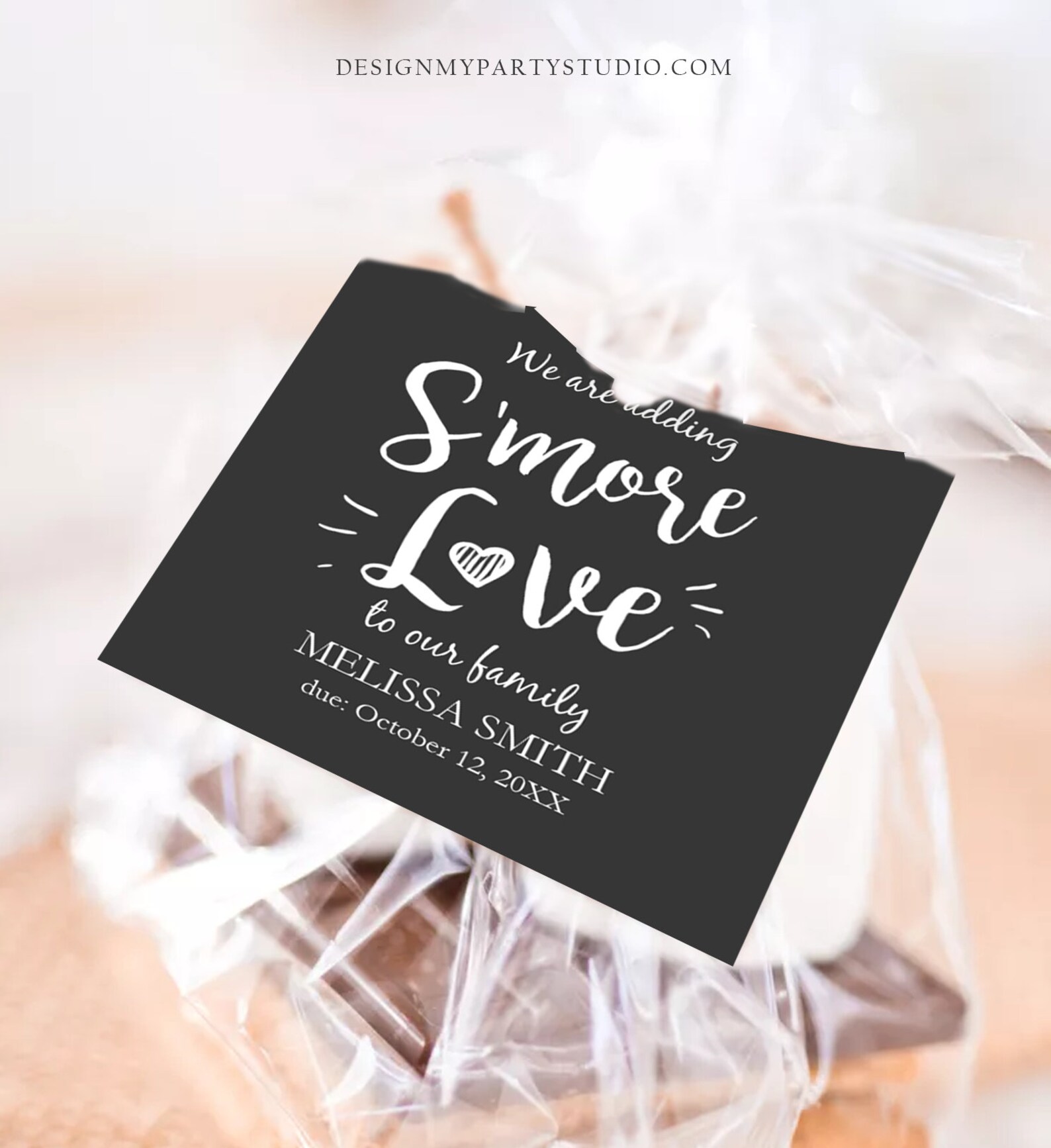Editable Smore Love Favor Tag We Are Adding S'more Love to - Etsy
