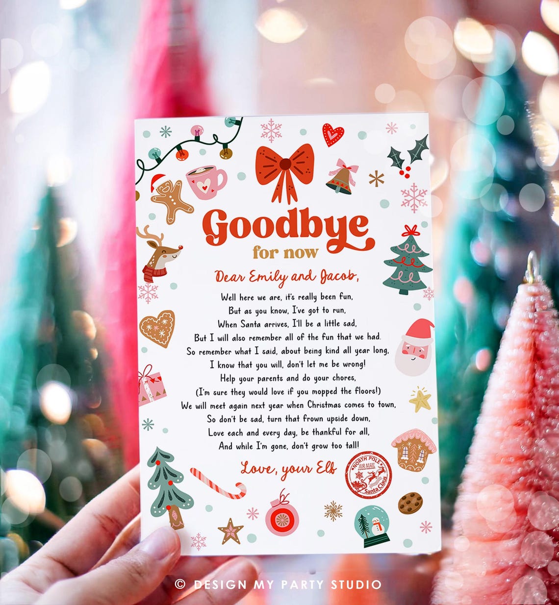 Editable Elf Goodbye Letter Departure Letter Christmas Goodbye From ...