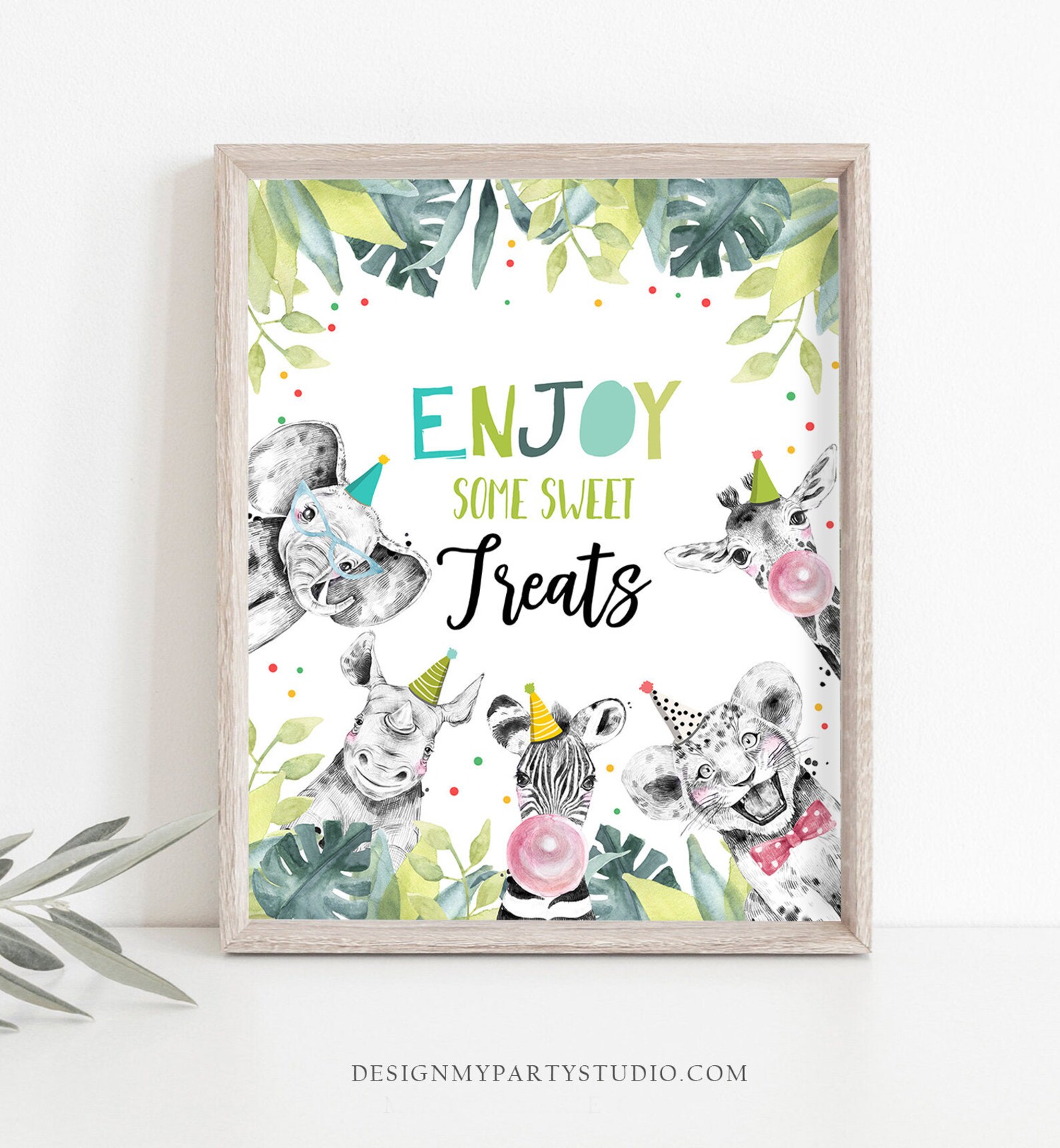 Enjoy Some Sweet Treats Birthday Sign Party Food Table Bar - Etsy