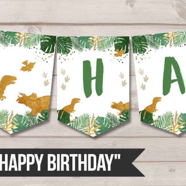 Dinosaur Banner - Etsy
