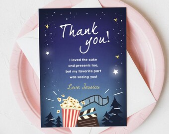Movie Thank You Card - Etsy