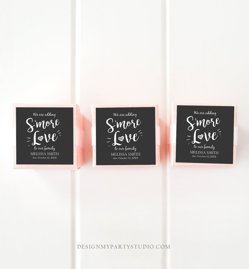 Editable Smore Love Favor Tag We Are Adding S'more Love to - Etsy