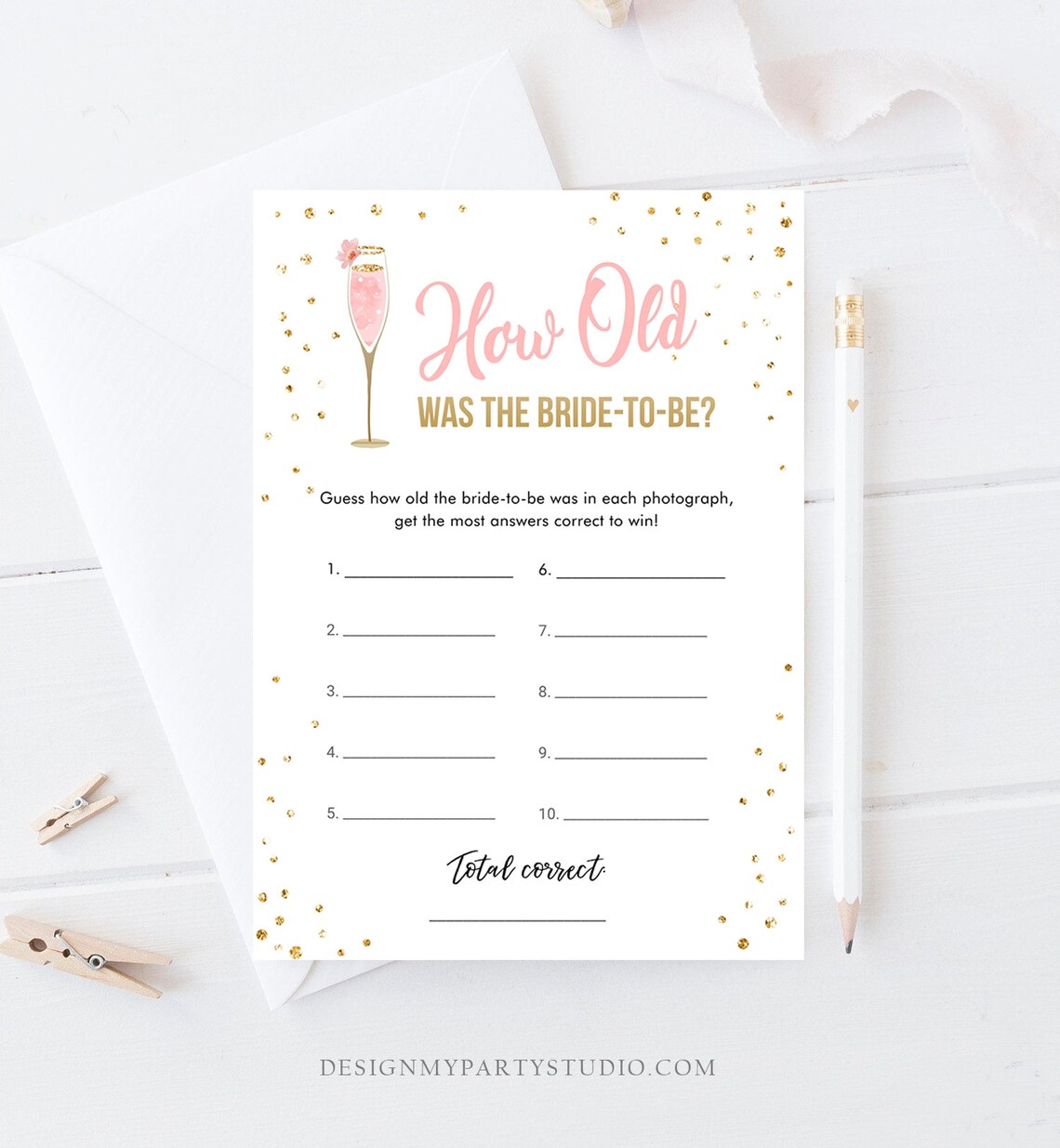 Editable How Old Was the Bride Bridal Shower Game Brunch and - Etsy