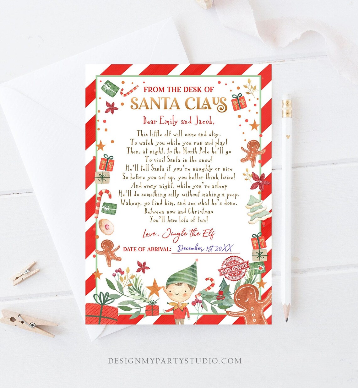 Editable First Time Elf Arrival Letter Return Letter Christmas Elf I'm ...