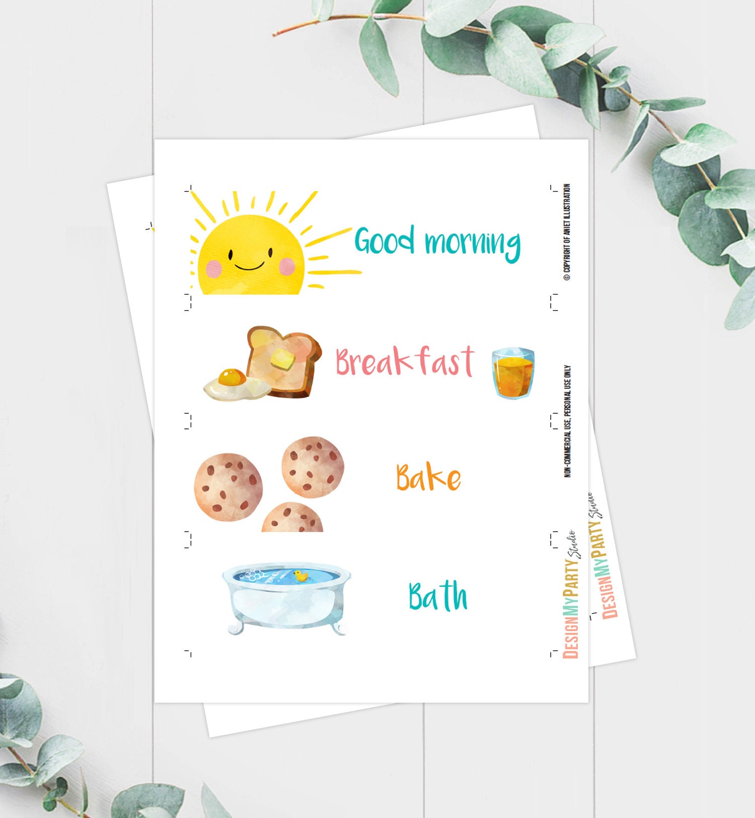 Visual Schedule Toddler Kids Daily Routine Chart Printable Homeschool ...