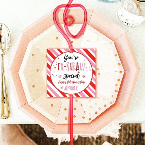 Printable Valentine's You're Ex-straw Special Favor - Etsy