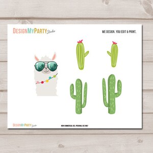 Llama Cake Topper Llama Birthday Llama Party Decor Fiesta Mexican Girl ...