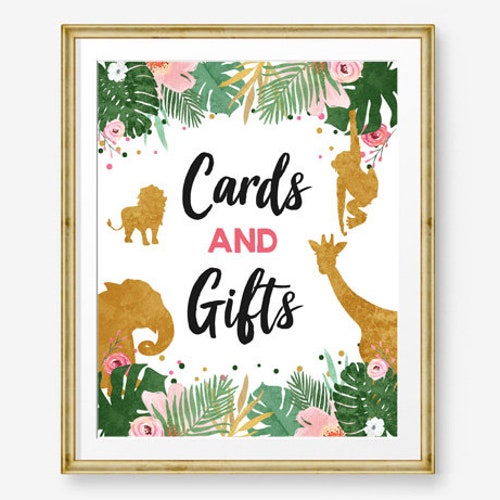 Cards and Gifts Sign Table Decor Wild One Birthday Sign Gift - Etsy