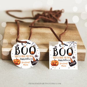Editable Halloween Favor Tags Boo Gift Tags Costume Party Trick or ...