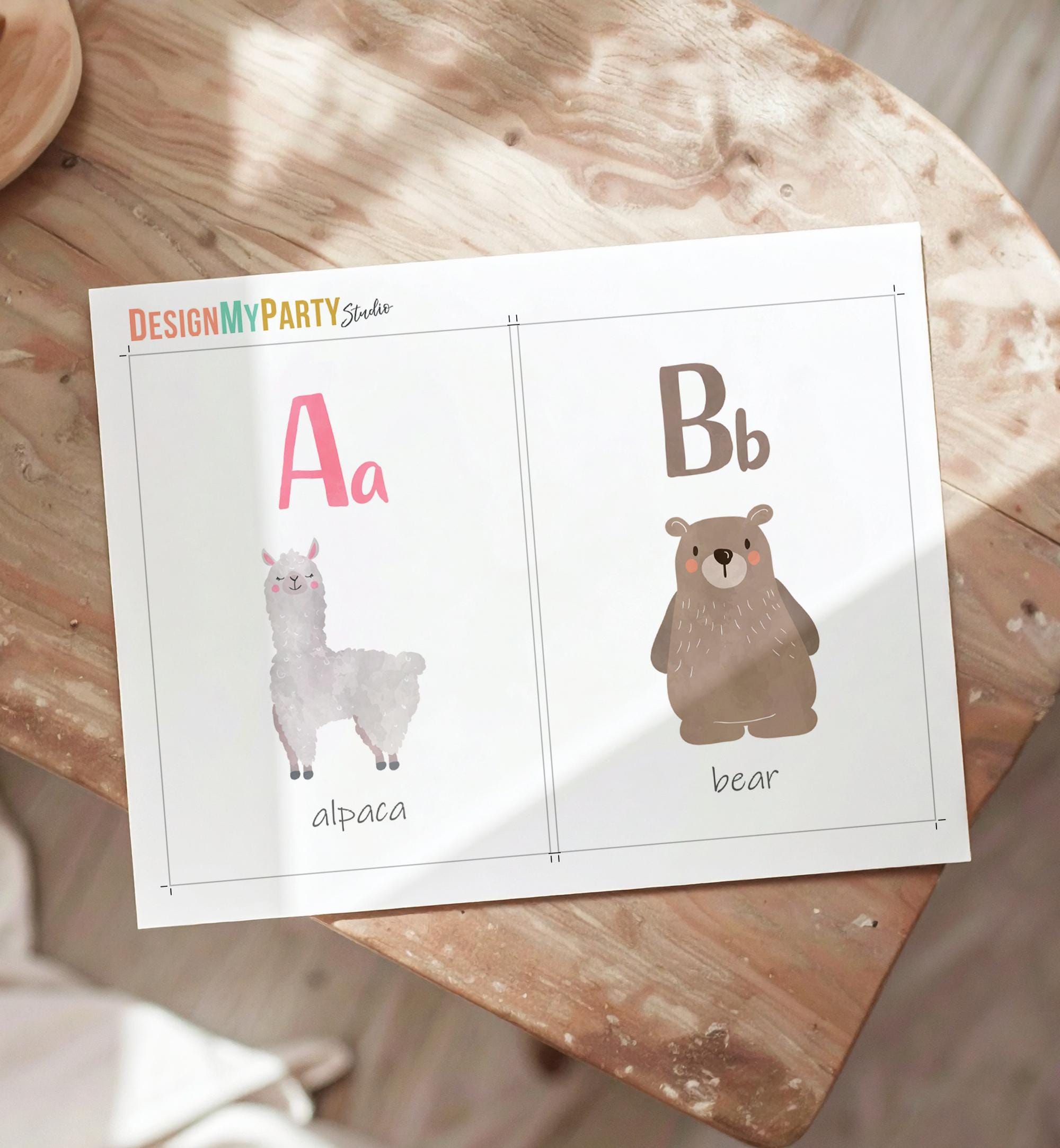 ABC Animals Flash Cards Alphabet Educational Learn Abcs Kids Rainbow ...