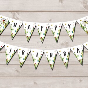 Happy Birthday Banner Bug Birthday Banner Insect Birthday Bug Party Bug ...
