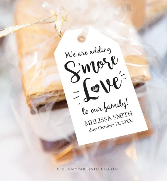 Editable S'more Love Baby Shower Favor Tags We Are Adding Smore Love To ...