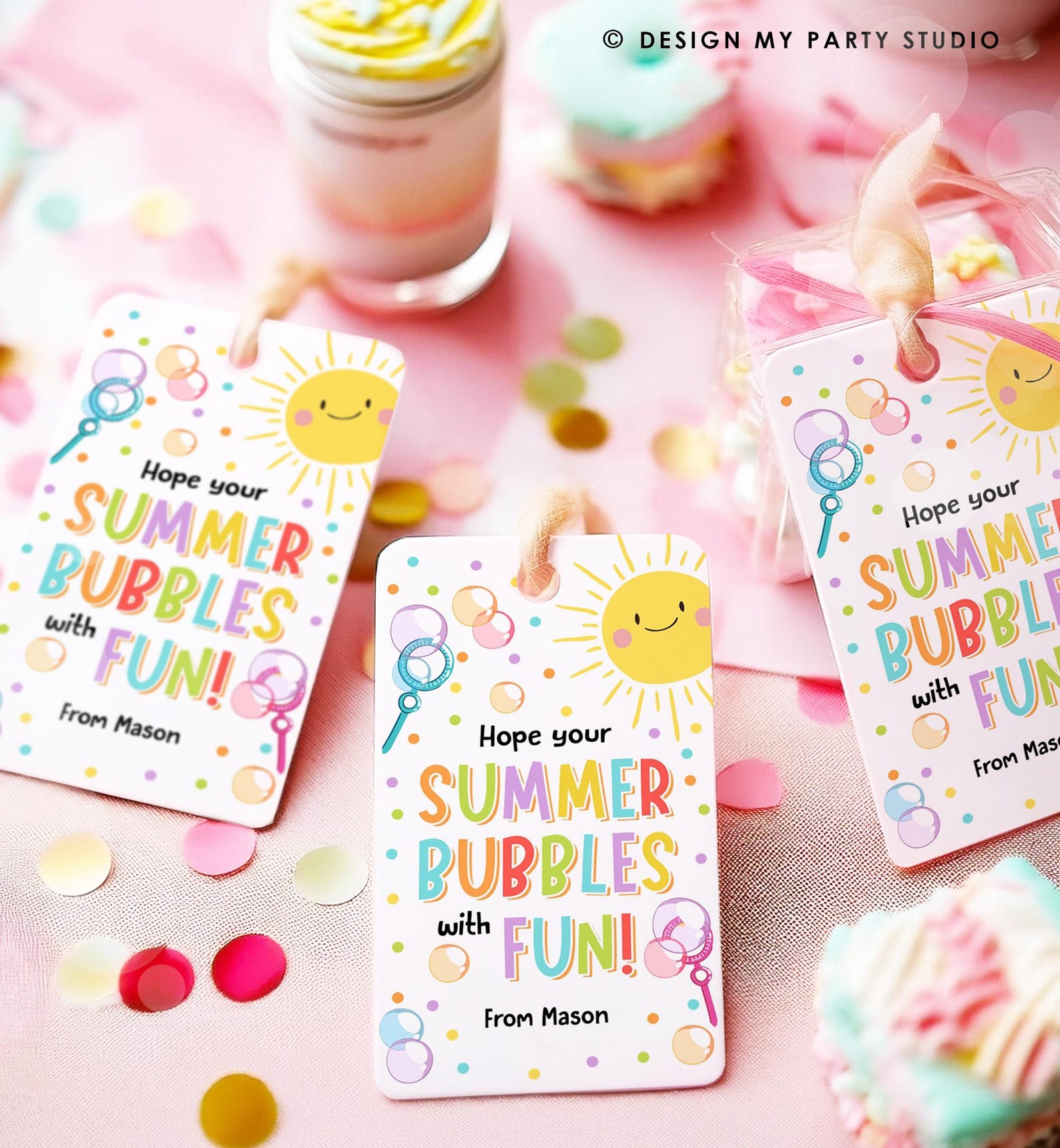 Editable Hope Your Summer Bubbles Fun Teacher Appreciation Tag Bubble ...